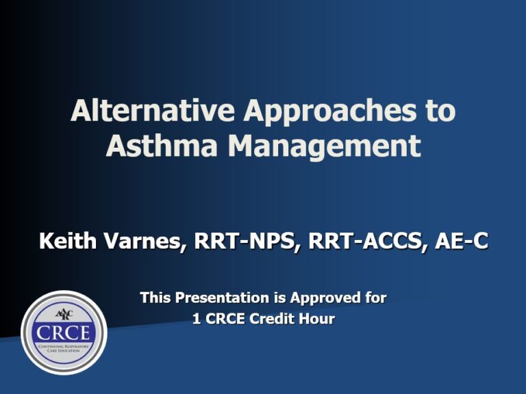 Alternative Approaches to Asthma Management - Respiratory Associates