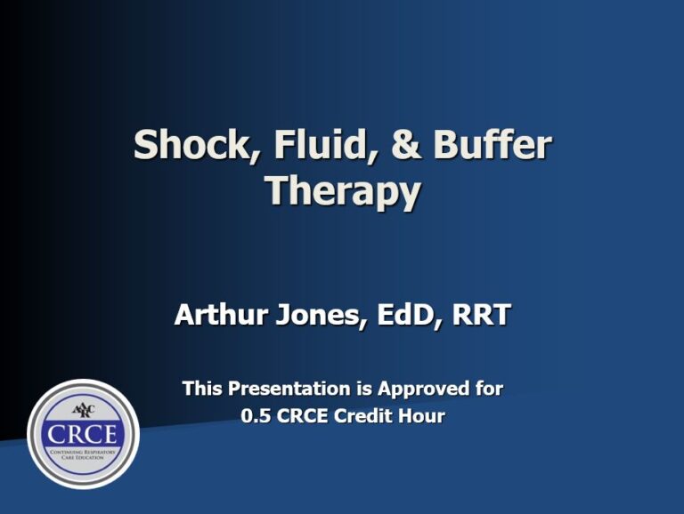 Shock, Fluid & Buffer Therapy - Respiratory Associates